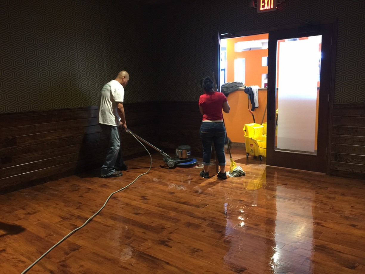 Tupinamba Café Restaurant Stripping, Sealing the Floor after our ...