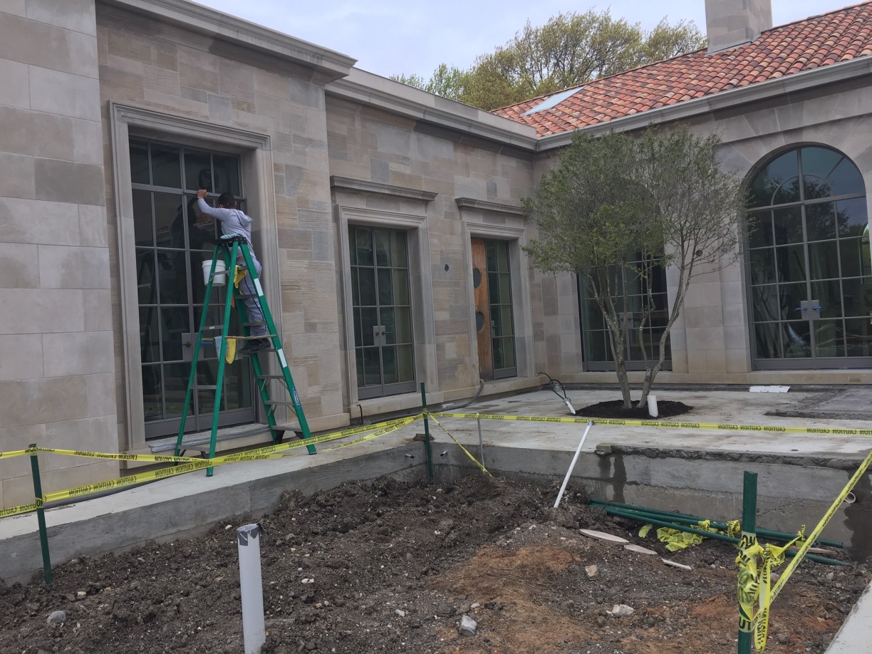 Mansion Exterior Windows Post Construction Cleaning in Highland Park ...