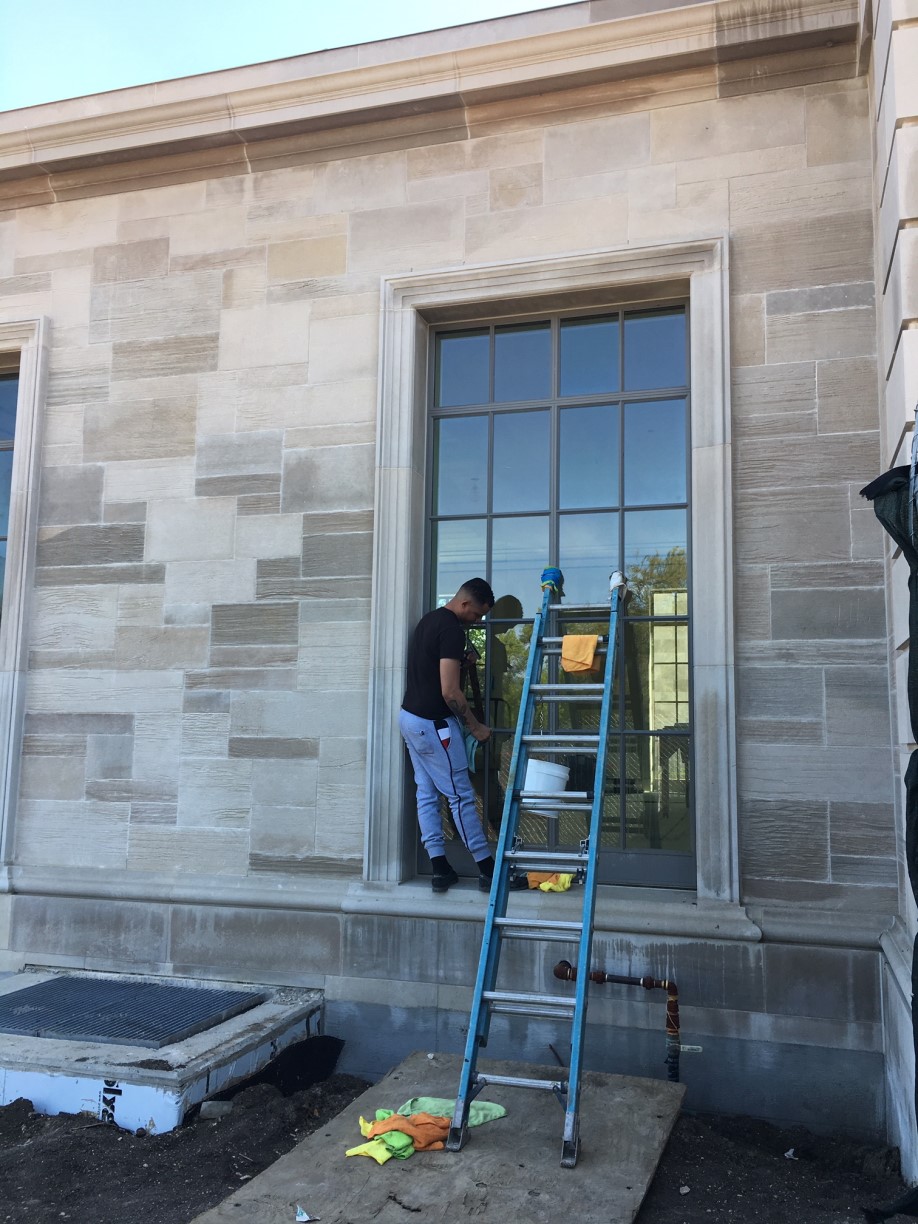 Mansion Exterior Windows Post Construction Cleaning in Highland Park ...