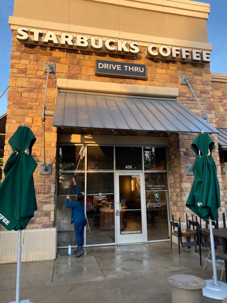 Starbucks Coffee Pressure Washing in Frisco. TX – GRUBBS Construction ...